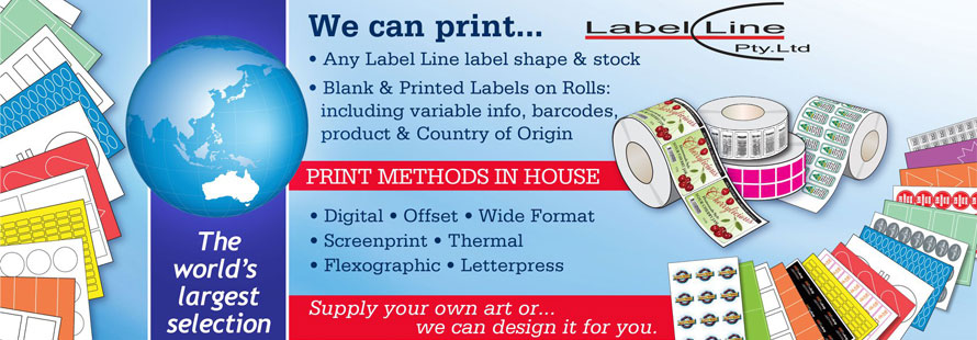 Label Line Pty Ltd offer Pre-cut self adhesive Blank Labels and ...
